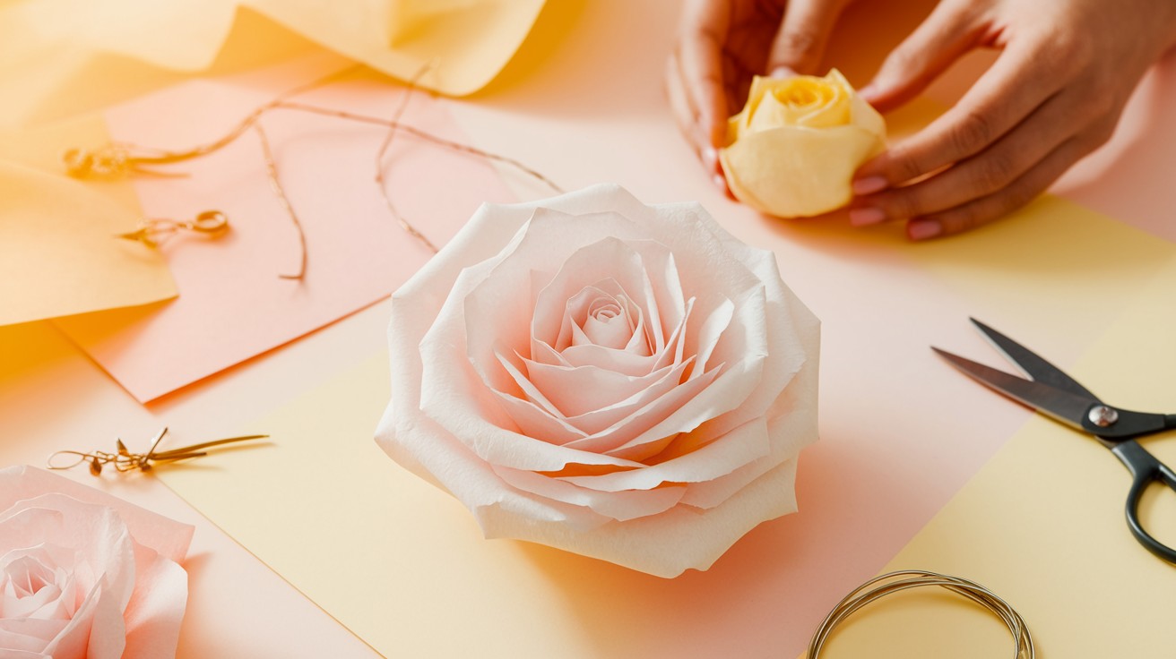 How to Make a Rose Out of Tissue Paper in 5 Easy Steps - TheMasterCraft