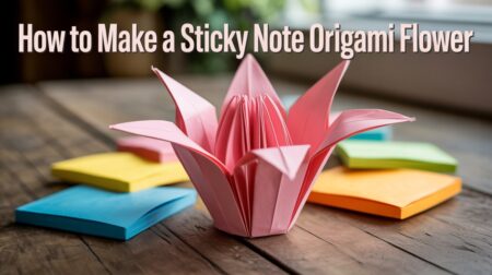 How to Make a Sticky Note Origami Flower - TheMasterCraft