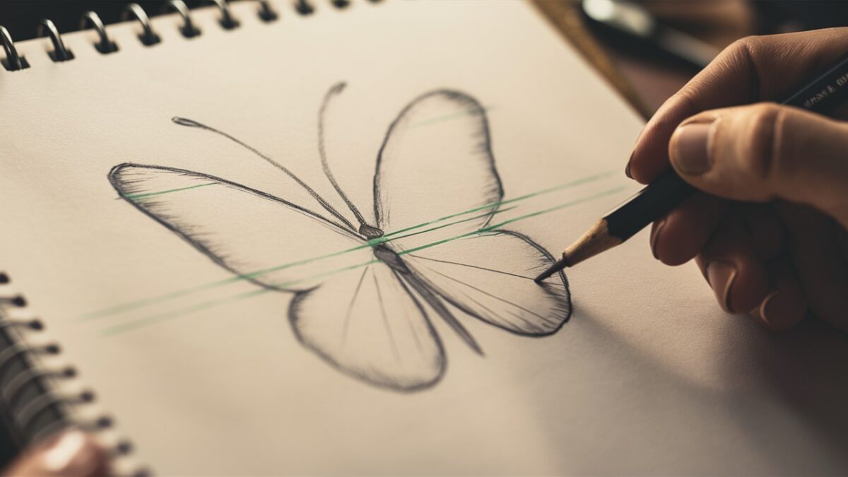 Simple Butterfly Drawing: Easy Step-by-Step Guide - TheMasterCraft