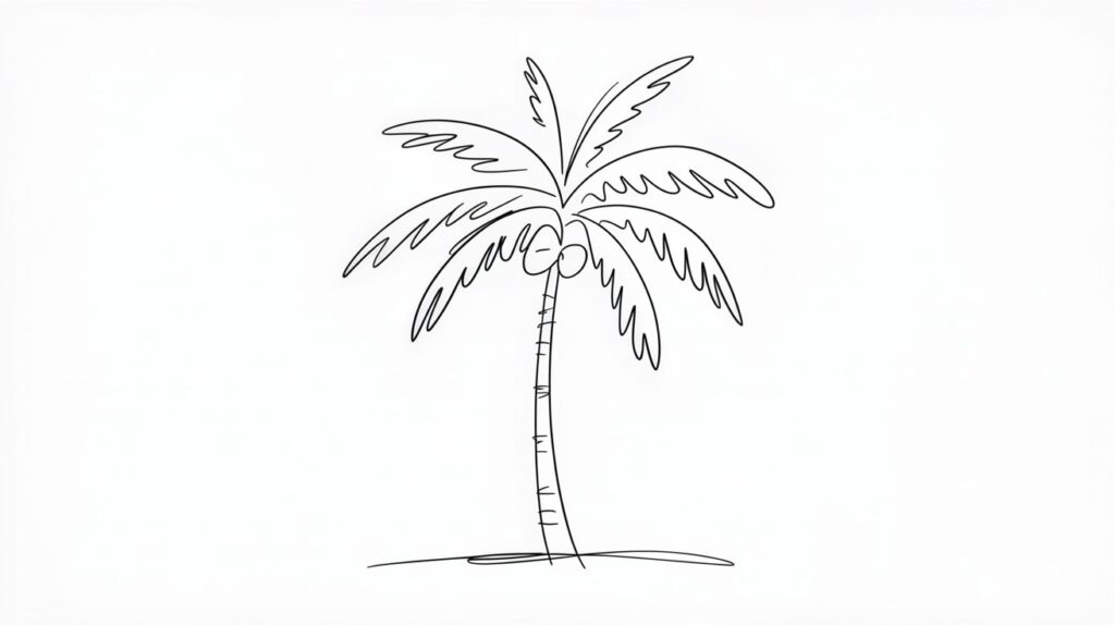 How to Draw a Palm Tree? - TheMasterCraft