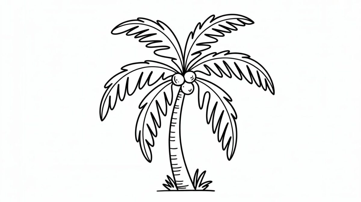 How to Draw a Palm Tree? - TheMasterCraft
