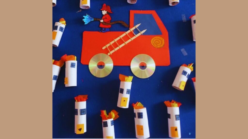Easy Fire Truck Craft for Kids and Preschoolers - TheMasterCraft