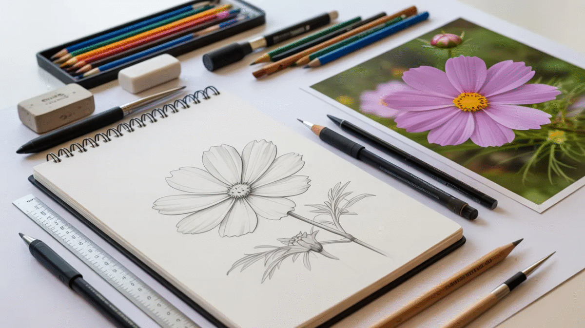 Cosmos Flower Drawing Ideas & Inspiration Guide - TheMasterCraft