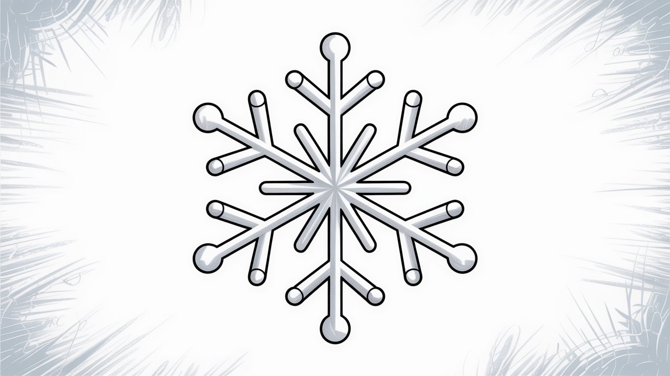 Simple Snowflake Drawing Step-by-Step Guide - TheMasterCraft